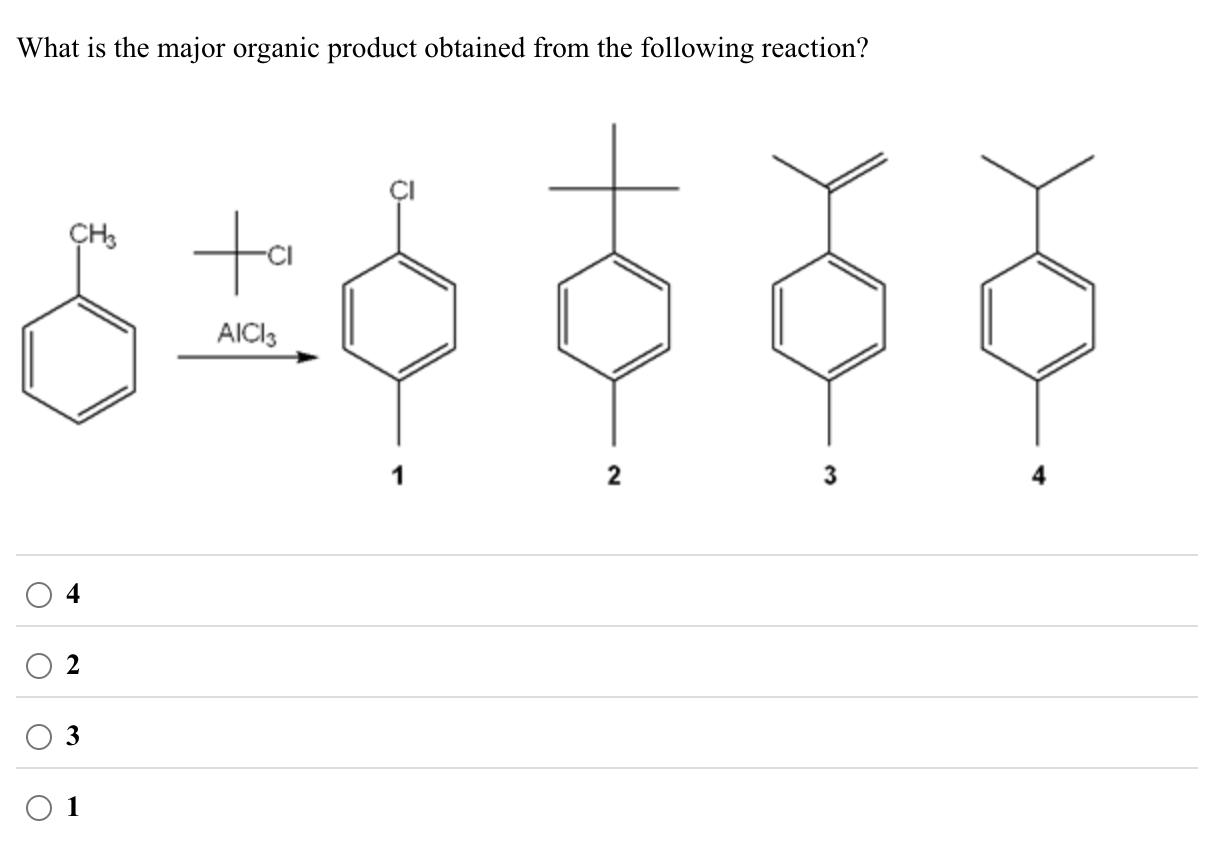 Solved What is the major organic product obtained from the | Chegg.com