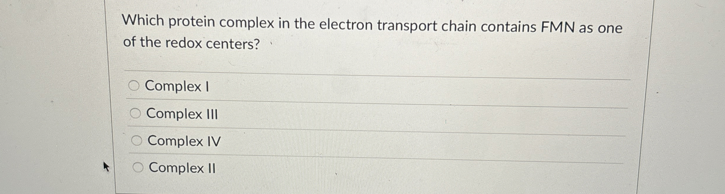 Solved Which protein complex in the electron transport chain | Chegg.com