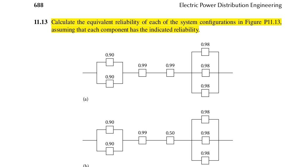 Solved 1.13 Calculate the equivalent reliability of each of | Chegg.com