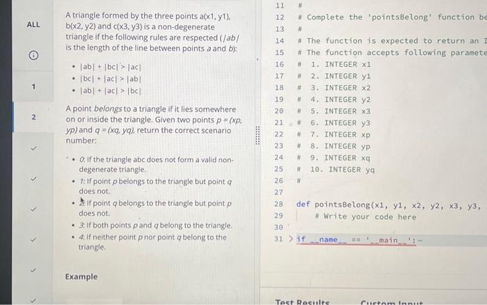 Solved A triangle formed by the three points a(x1,y1), | Chegg.com