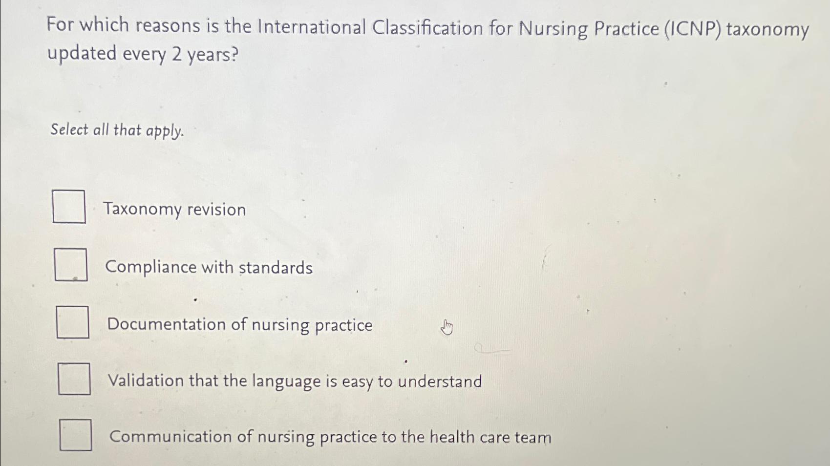 Solved For which reasons is the International Classification | Chegg.com