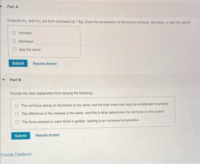 Solved Item 6 Atwood's machine consists of two masses | Chegg.com