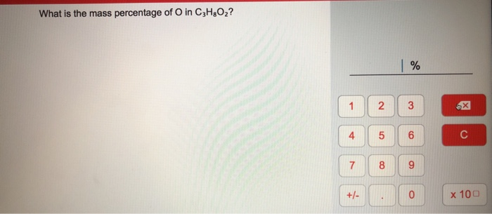 Solved What is the mass percentage of O in C3H2O2? | % 1 2. | Chegg.com
