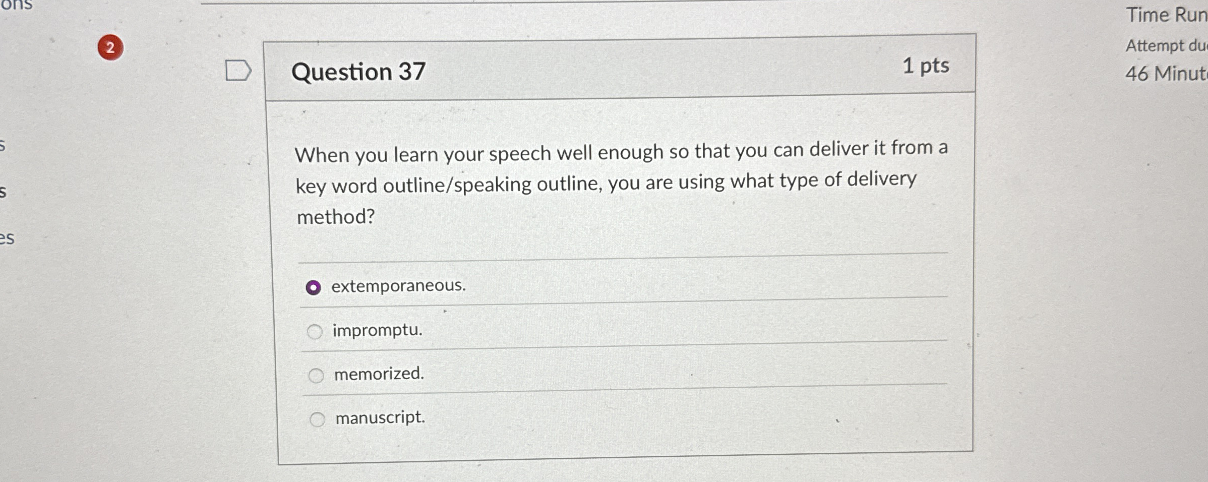 High Quality SOLUTION 2Question 371 ﻿ptsWhen you learn your speech well | Chegg.com