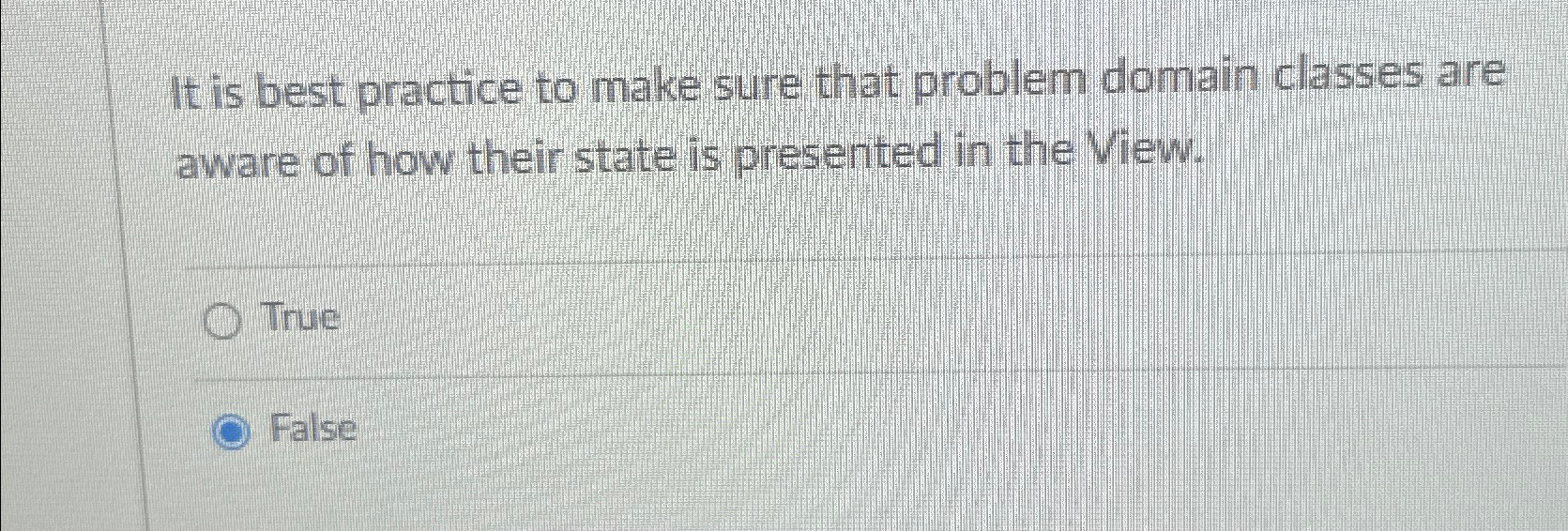 Solved It is best practice to make sure that problem domain | Chegg.com