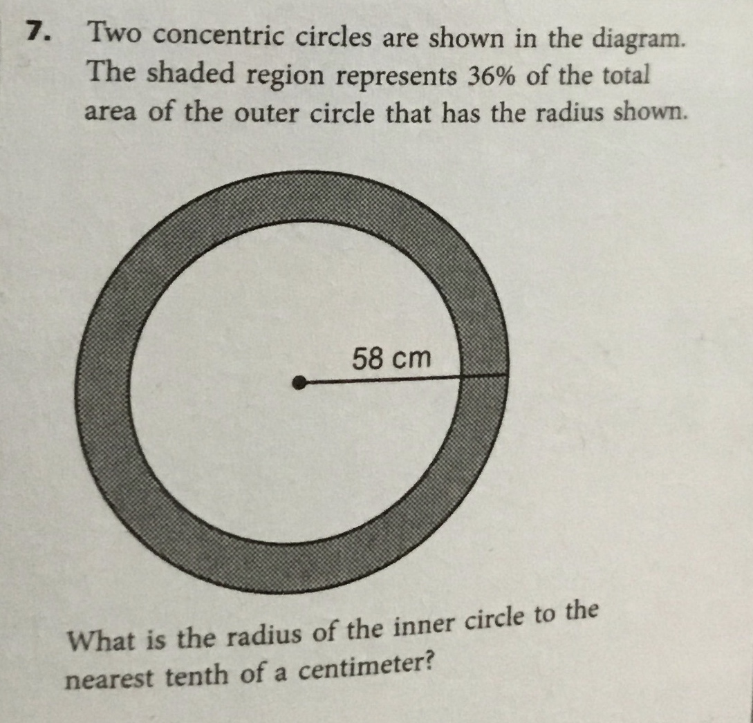 Solved Two concentric circles are shown in the diagram.The | Chegg.com