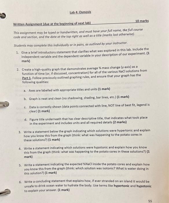 Solved Written Assignment (due at the beginning of next lab) | Chegg.com