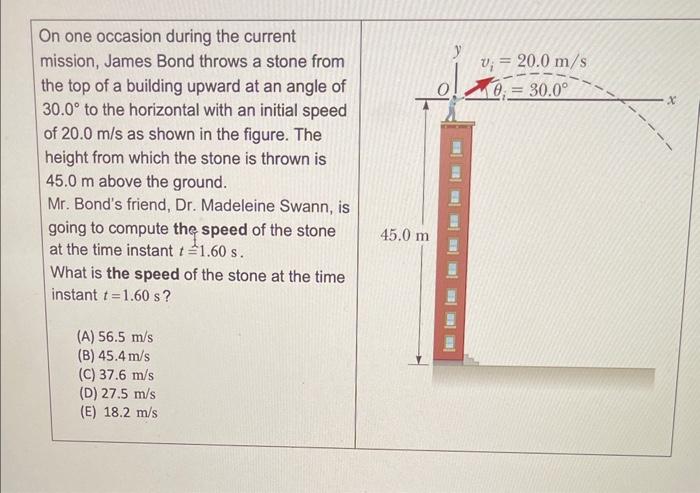 Solved On one occasion during the current mission, James | Chegg.com