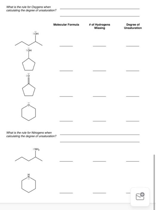 Solved Calculating Degree of Unsaturation Example using 5 | Chegg.com