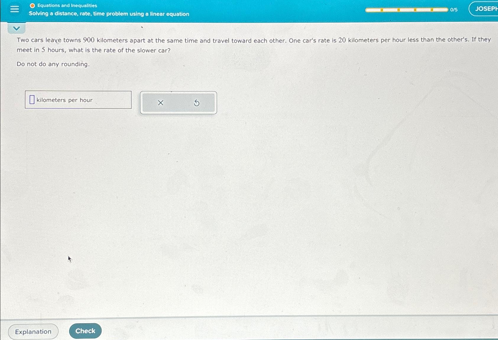 Solved Equations and InequalitiesSolving a distance, rate, | Chegg.com