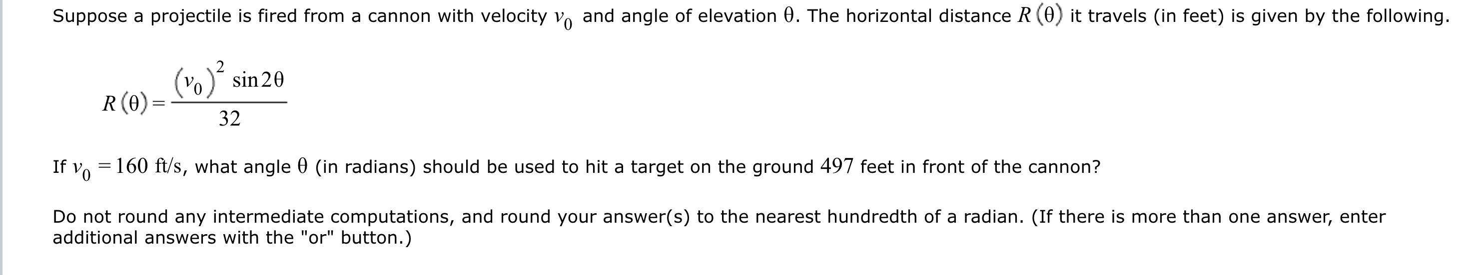Solved Suppose a projectile is fired from a cannon with | Chegg.com