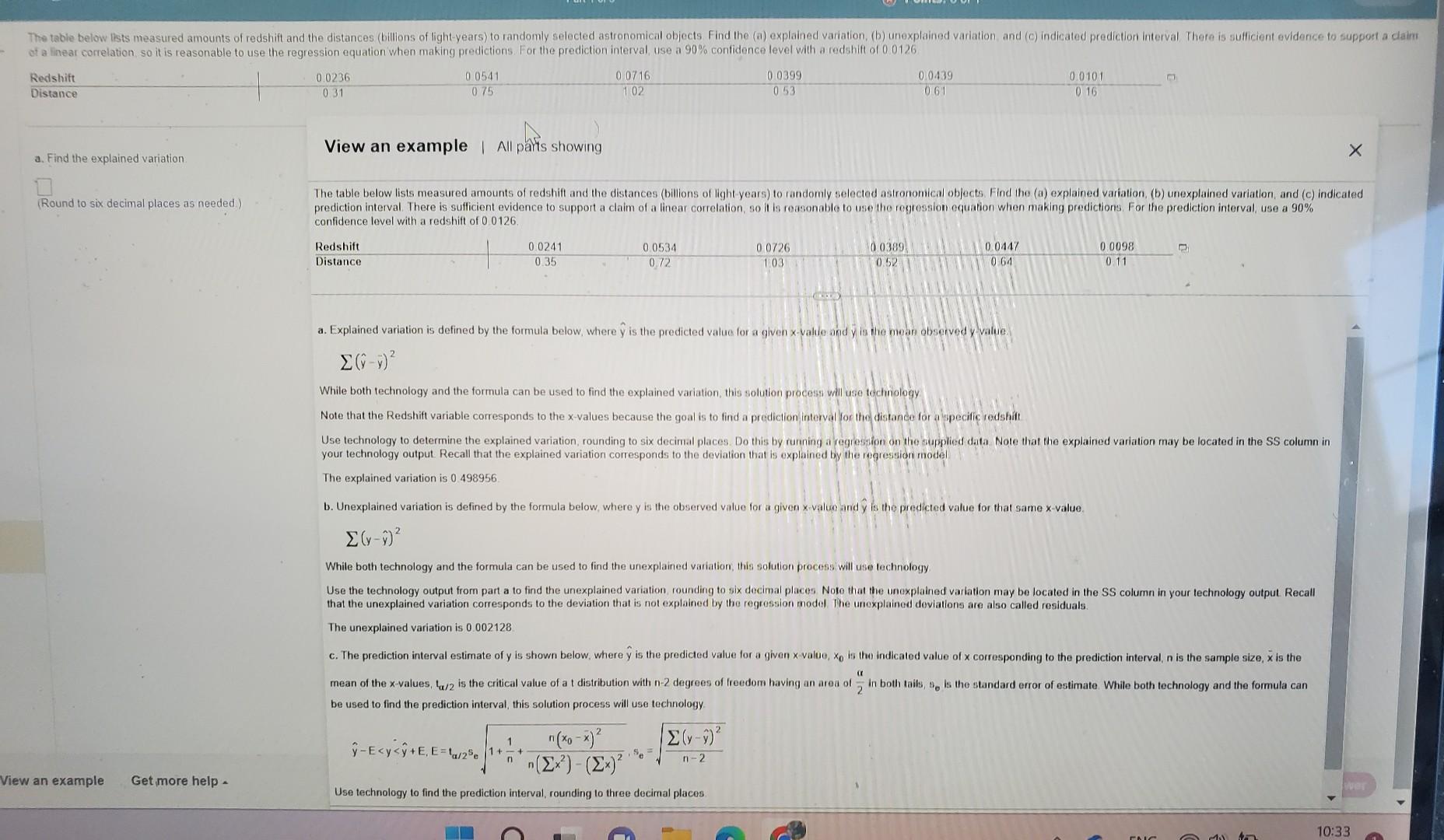 Solved View an example I All pâts showing The table below | Chegg.com