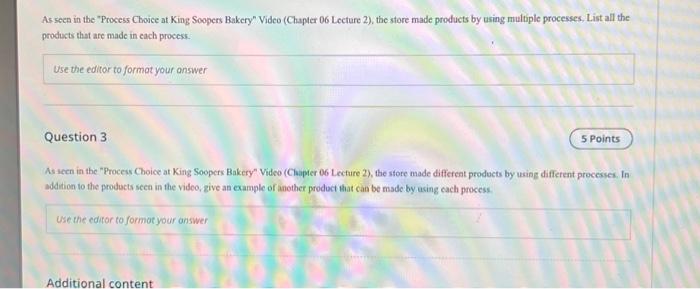 Solved As seen in the "Process Choice at King Soopers | Chegg.com