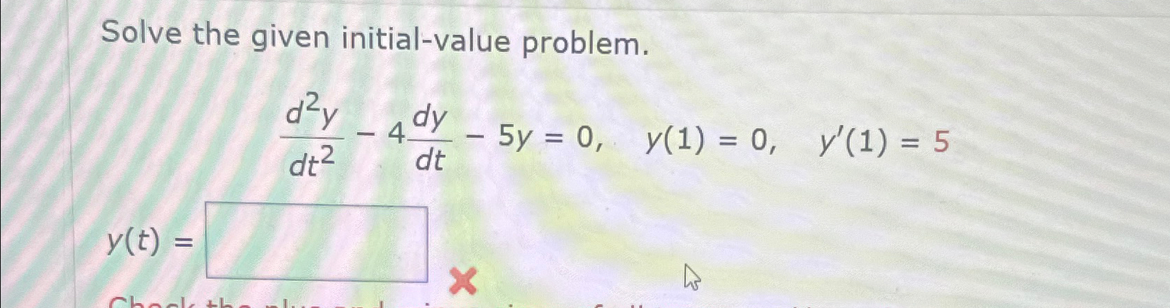 Solved Solve the given initial-value | Chegg.com