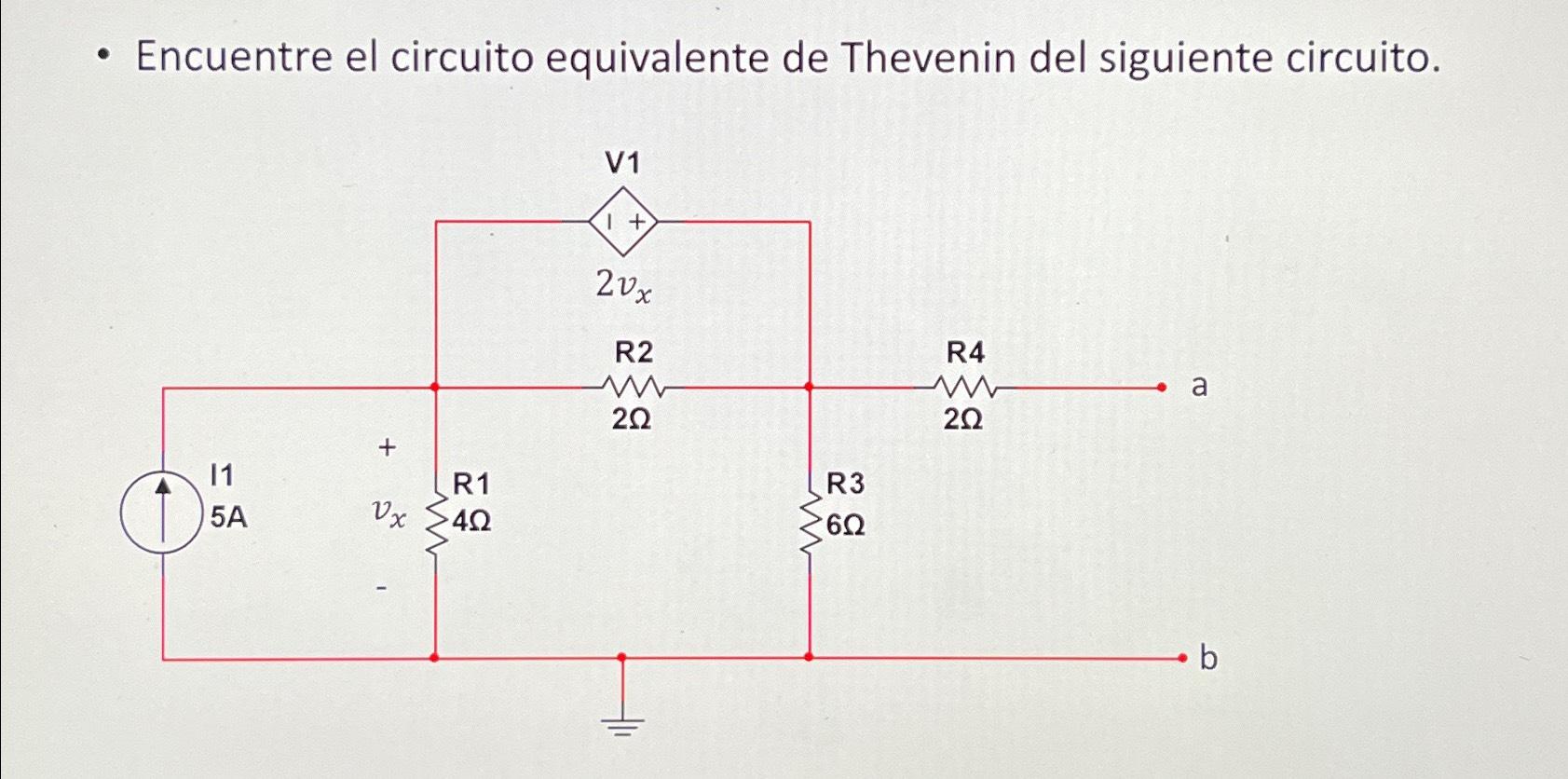 Solved Encuentre el circuito equivalente de Thevenin del | Chegg.com