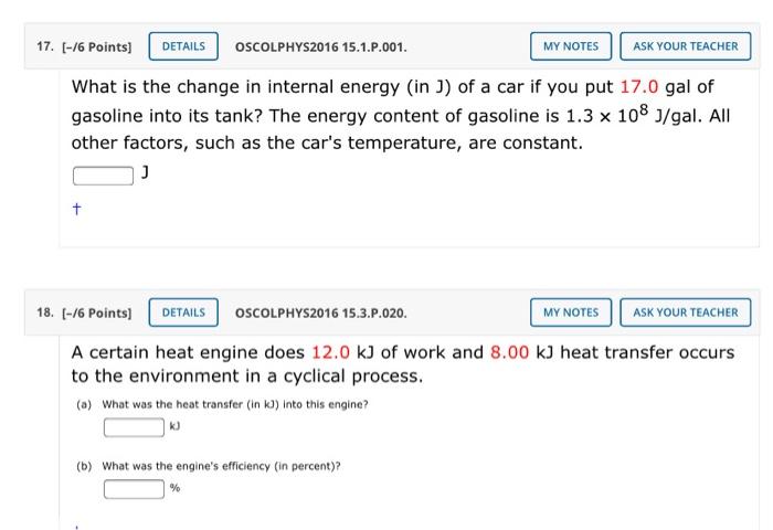 Solved 17 [ 6 Points Details Oscolphys2016 15 1 P 001 My