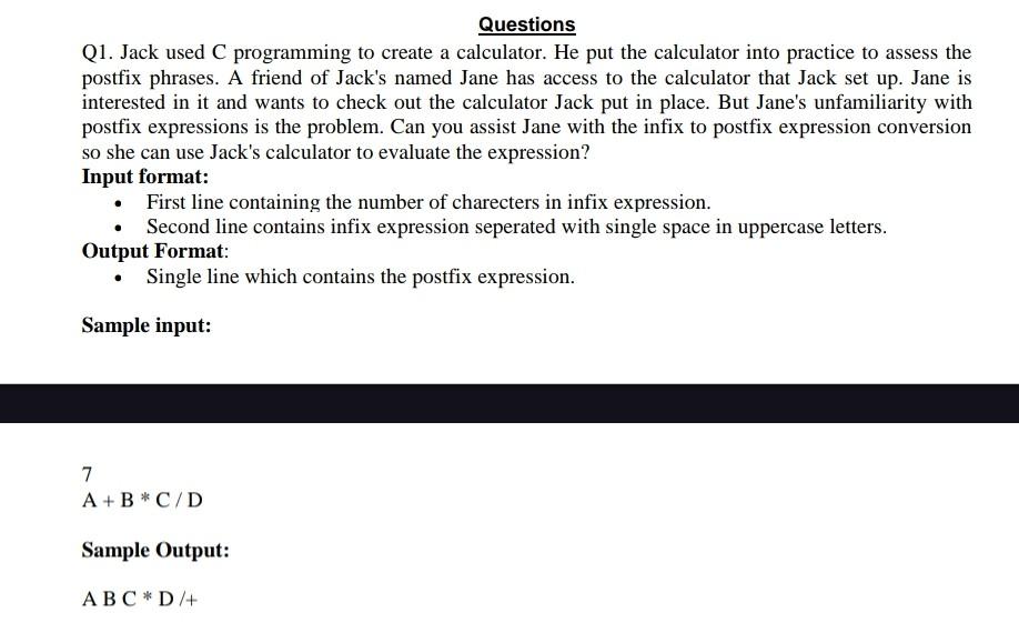 Solved Questions Q1. Jack used C programming to create a | Chegg.com