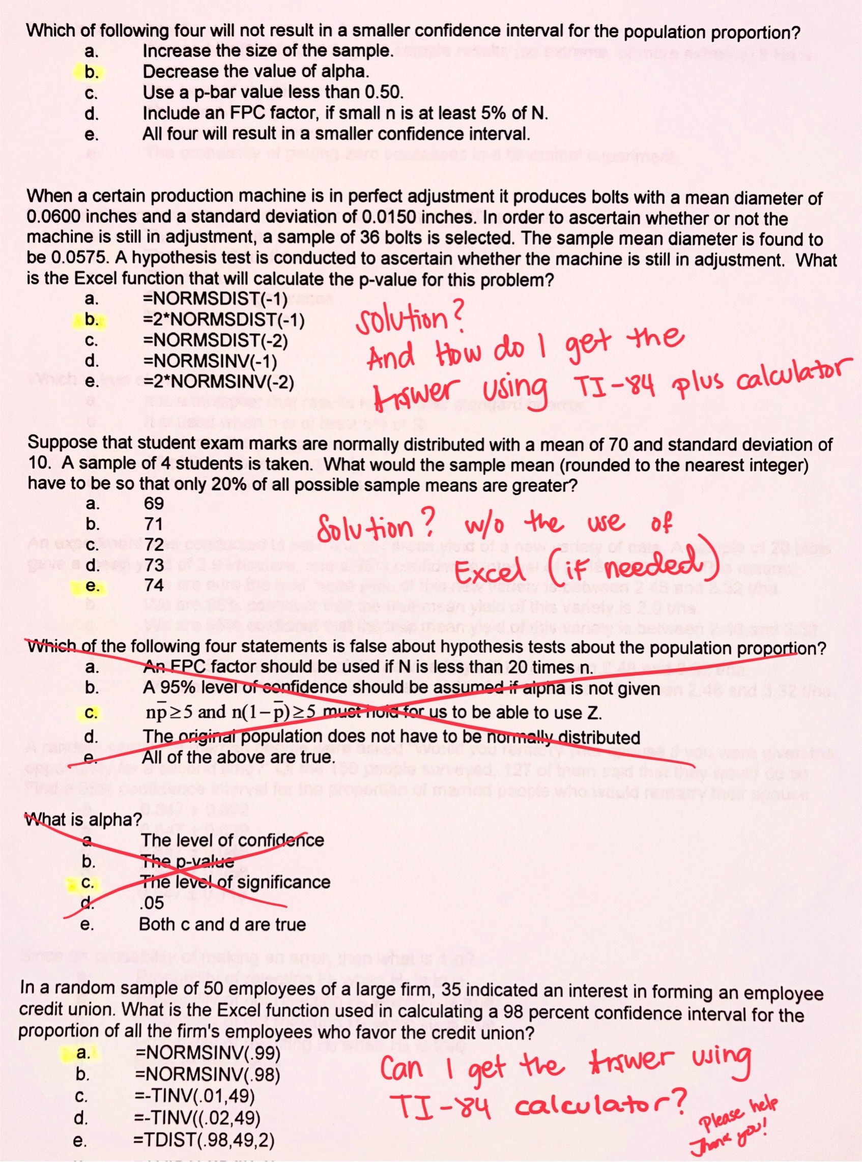 Solved I don't need the ones crossed out. Thank youWhich of | Chegg.com
