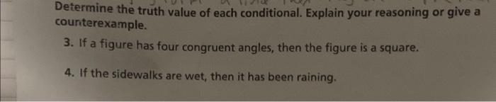 Solved Determine the truth value of each conditional. | Chegg.com