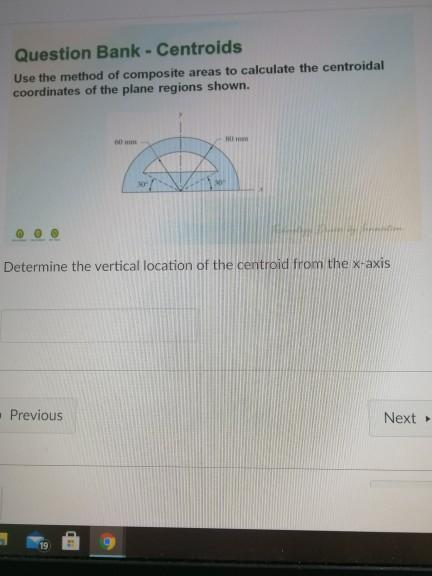 Solved Question Bank - Centroids Use the method of composite | Chegg.com