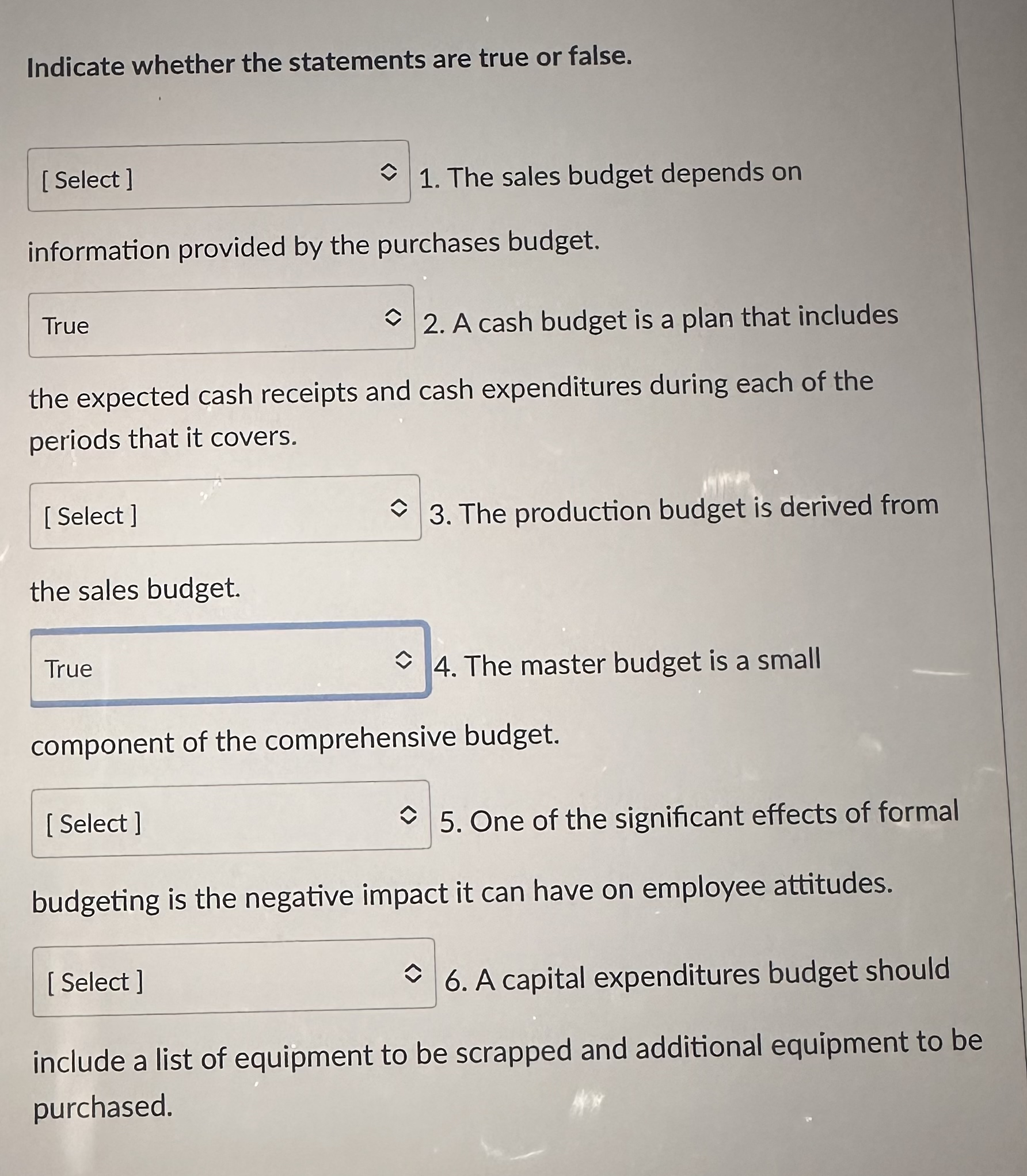 Solved Indicate whether the statements are true or false.The | Chegg.com