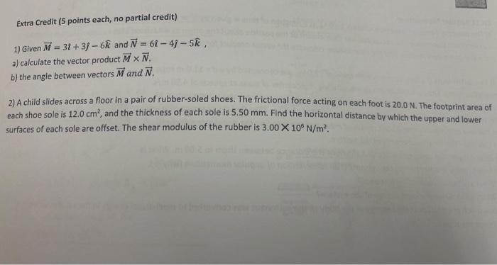 Solved Extra Credit (5 points each, no partial credit) 1) | Chegg.com Solved Extra Credit (5 points each, no partial credit) 1) | Chegg.com
