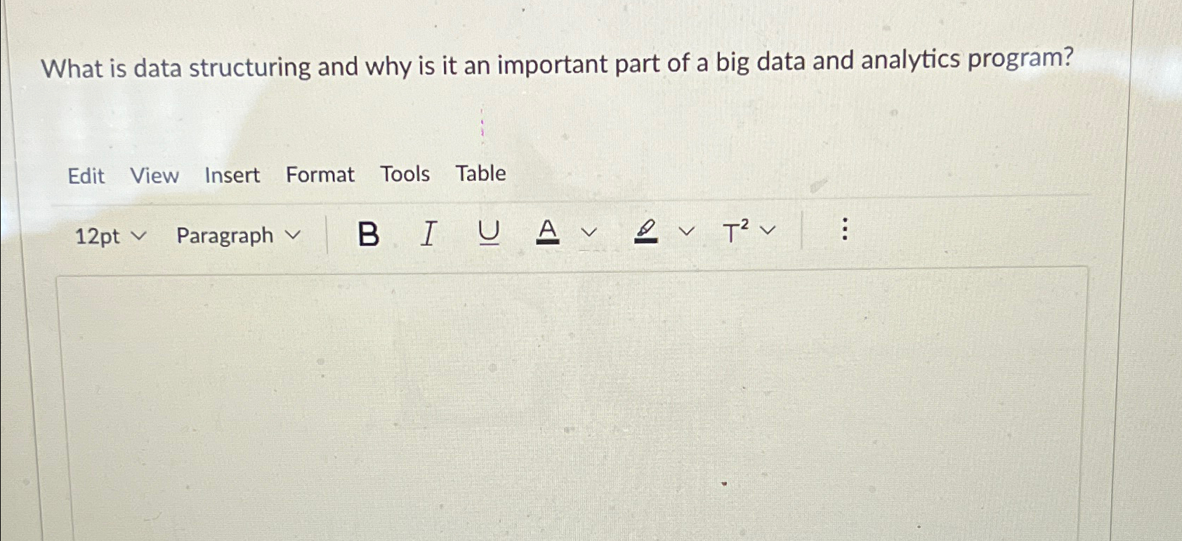 Solved What is data structuring and why is it an important | Chegg.com