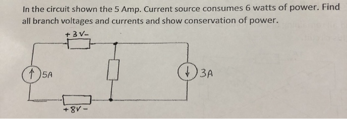 Solved In the circuit shown the 5 Amp. Current source | Chegg.com