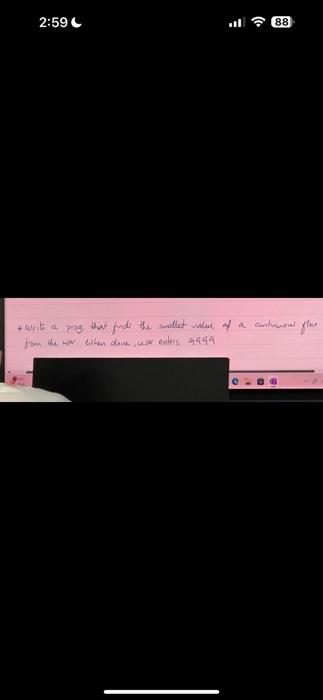 Solved write a java program that finds the smallest value of | Chegg.com