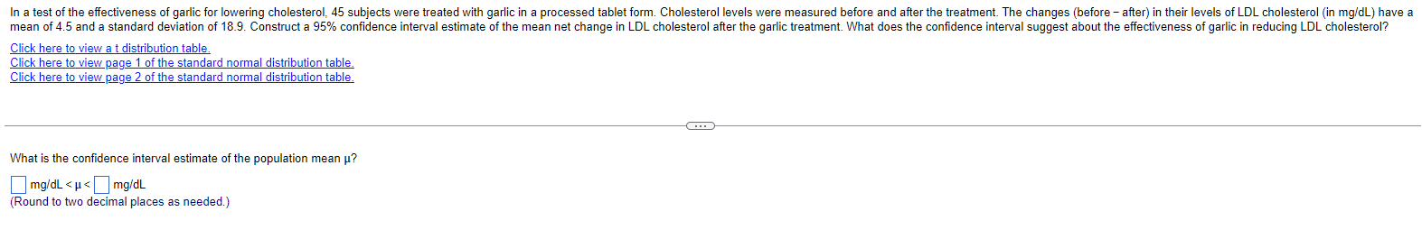 Solved Click here to view a t distribution table.Click here | Chegg.com