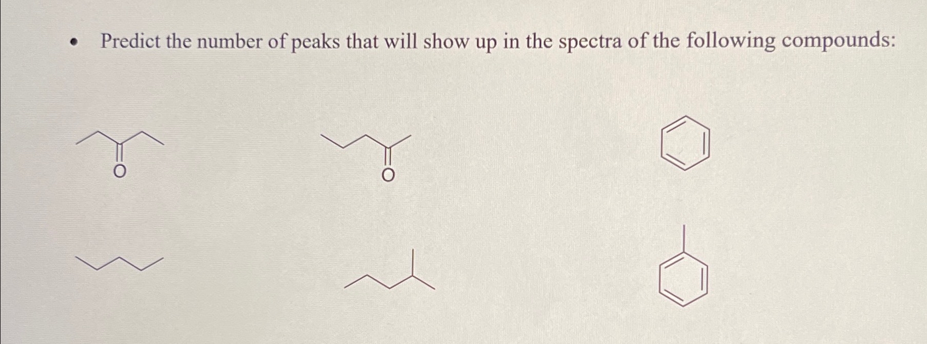 Solved Steps to predict the number of peaks that will show | Chegg.com