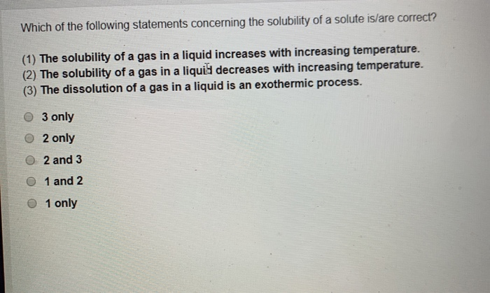 Solved Which of the following statements concerning the | Chegg.com