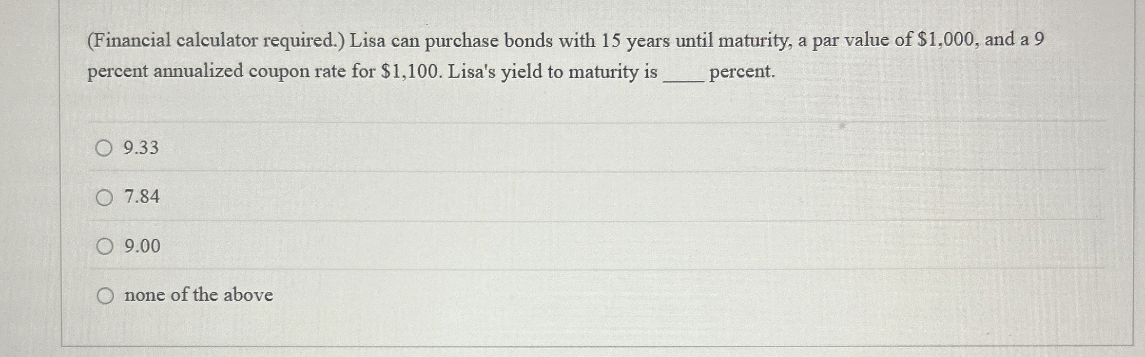 High Quality SOLUTION (Financial calculator required.) ﻿Lisa can purchase | Chegg.com