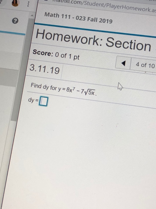 Solved Maxi.com/Student/Player Homework.a Math 111 - 023 | Chegg.com