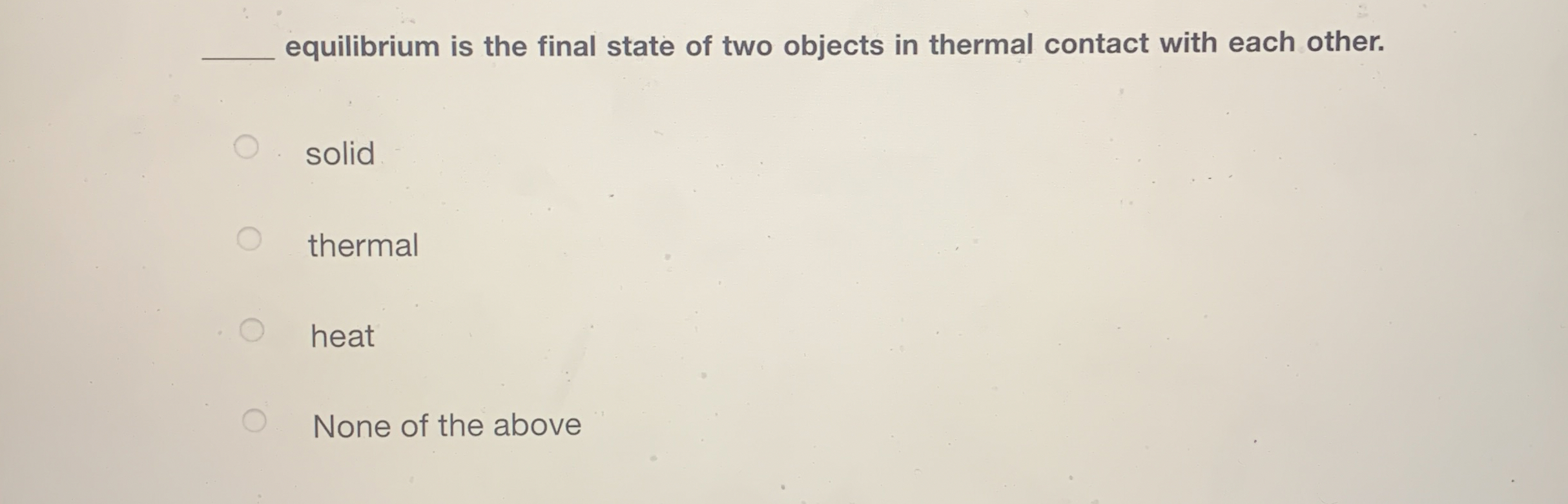 Solved equilibrium is the final state of two objects in | Chegg.com