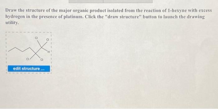 Solved Draw the structure of the major organic product | Chegg.com