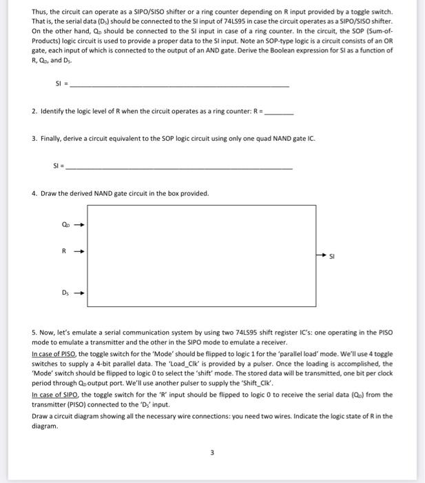 Solved OBJECTIVES: • Understanding the SIPO operation of a | Chegg.com