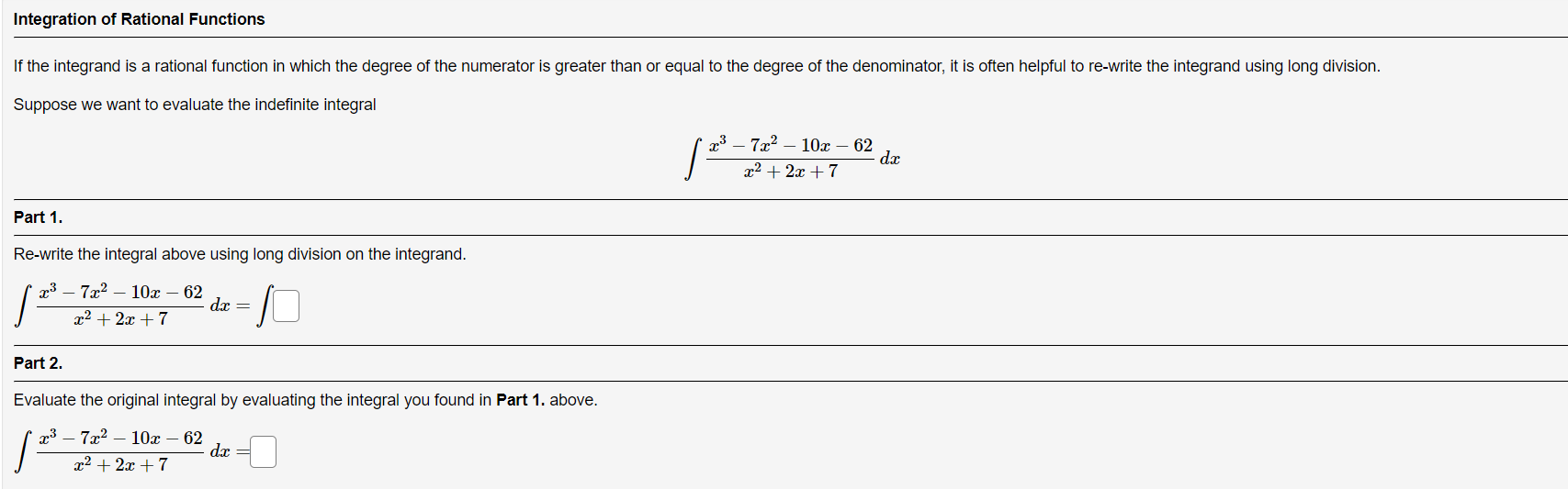 Solved Integration of Rational FunctionsSuppose we want to | Chegg.com