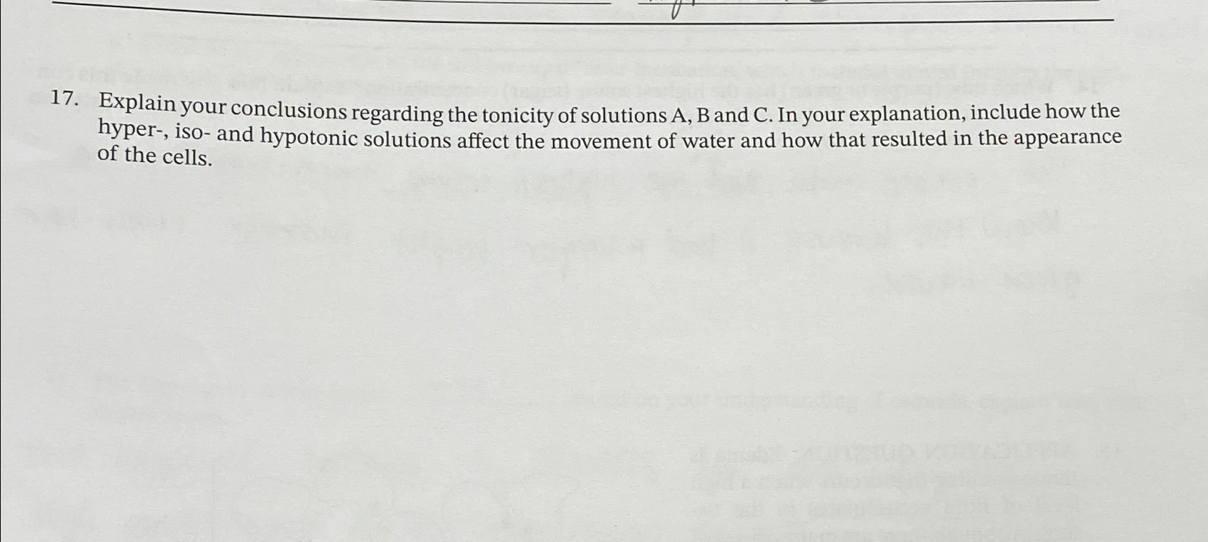 Solved Explain your conclusions regarding the tonicity of | Chegg.com