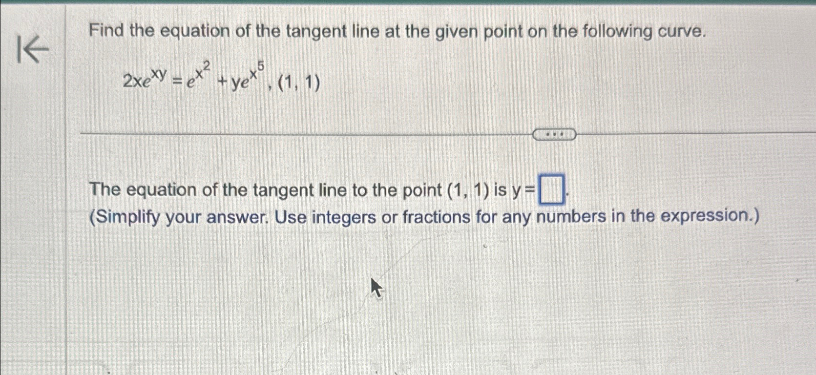 Solved Find the equation of the tangent line at the given | Chegg.com