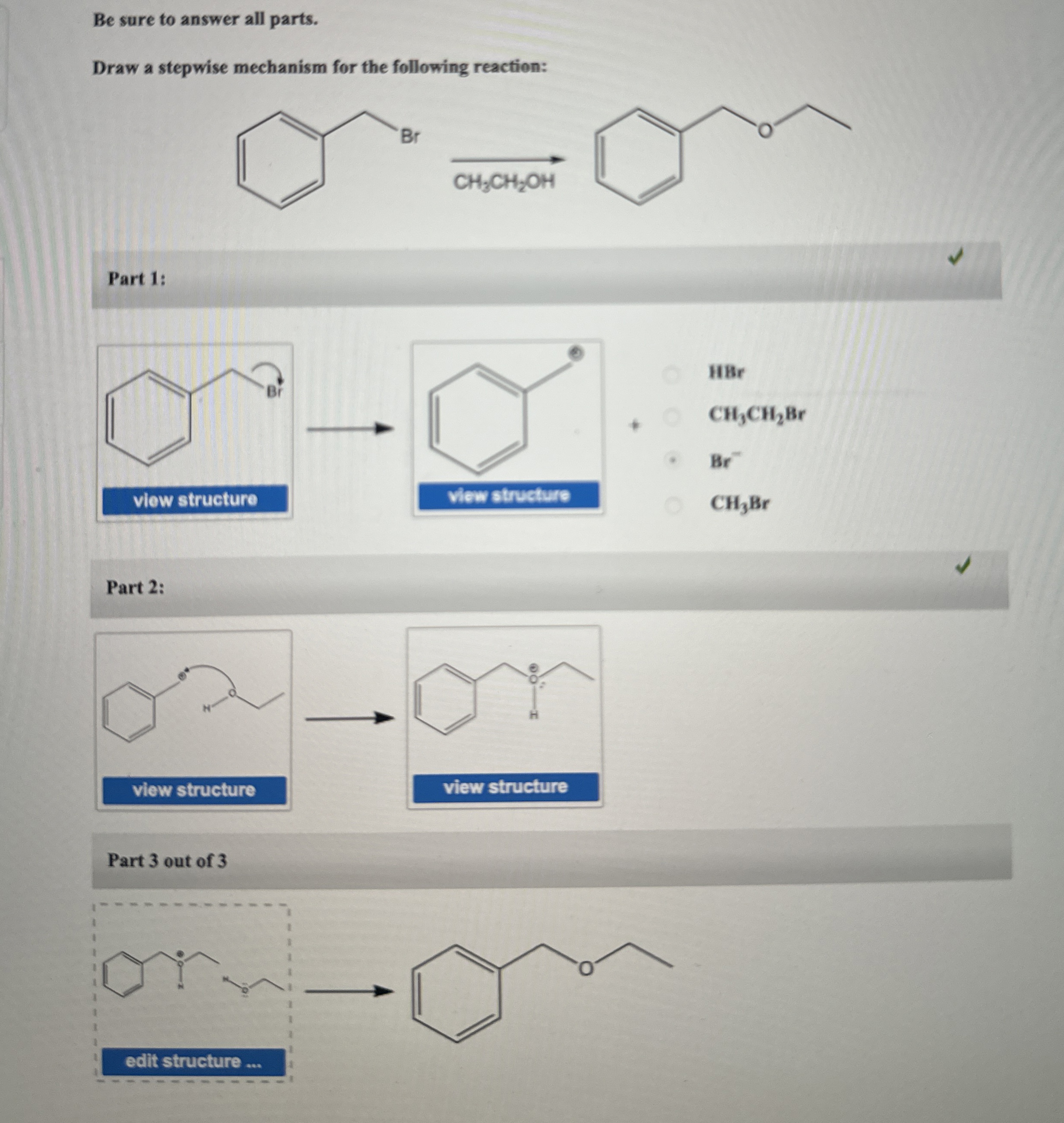 Solved Be sure to answer all parts.Draw a stepwise mechanism | Chegg.com