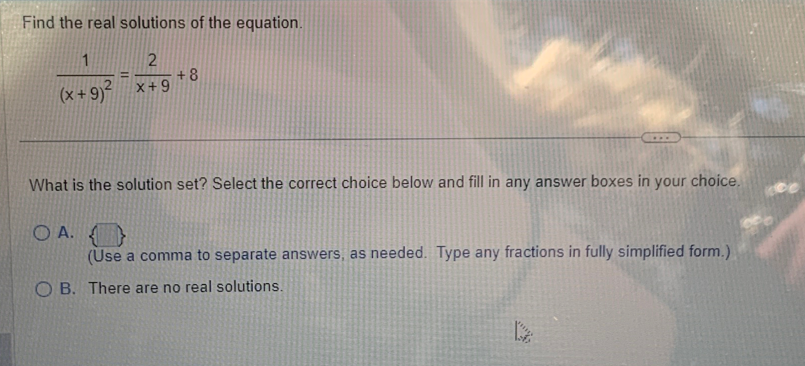 Solved Find the real solutions of the | Chegg.com