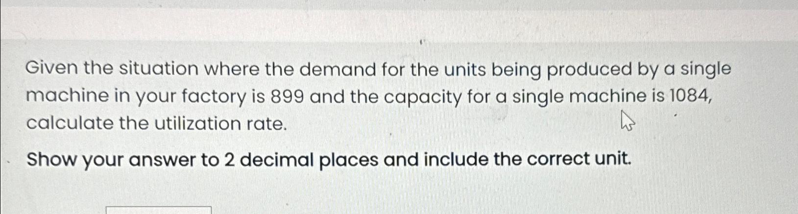 Solved Given the situation where the demand for the units | Chegg.com
