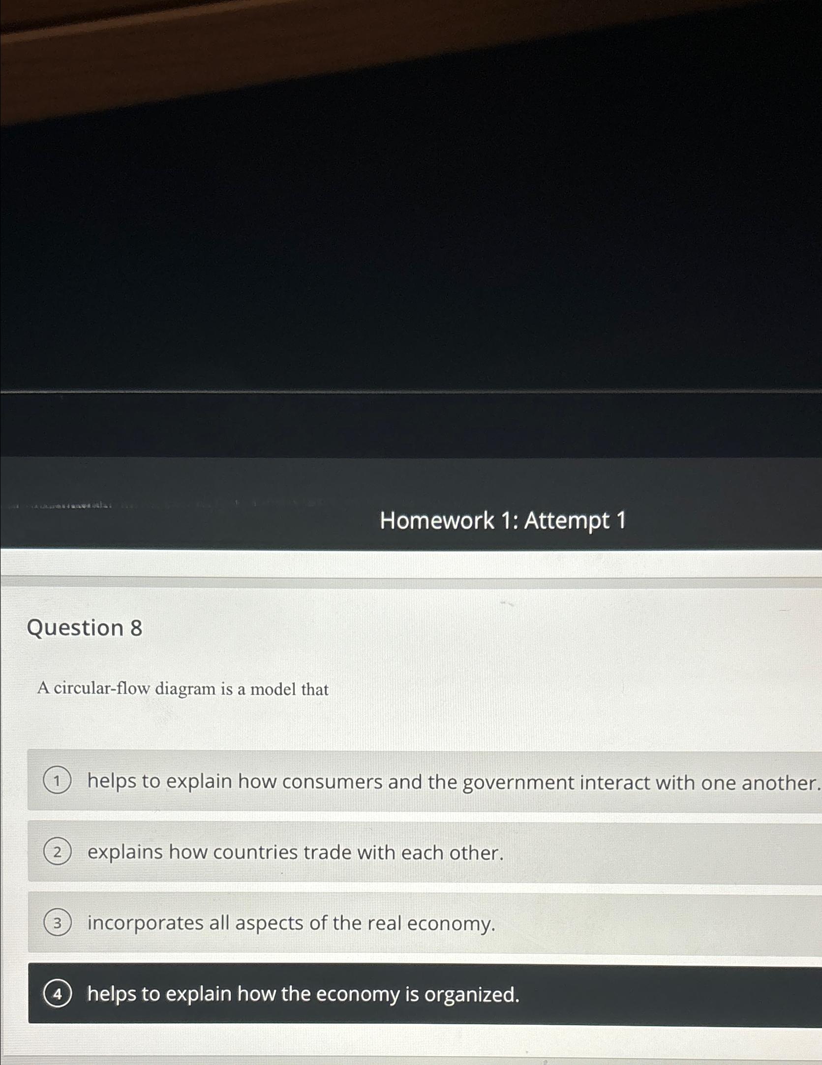 Solved Homework 1: Attempt 1Question 8A circular-flow | Chegg.com