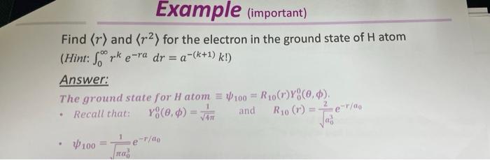 Solved Find r and r2 for the electron in the ground | Chegg.com