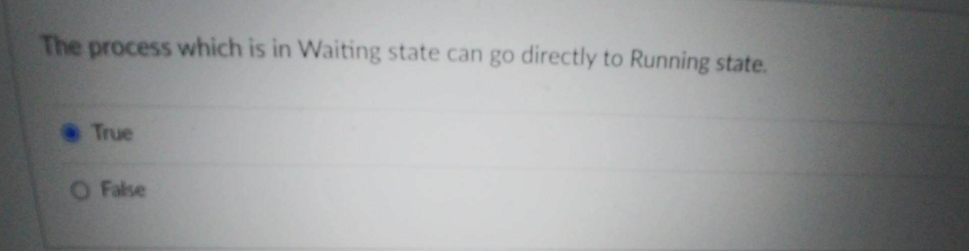 Solved The process which is in Waiting state can go directly | Chegg.com
