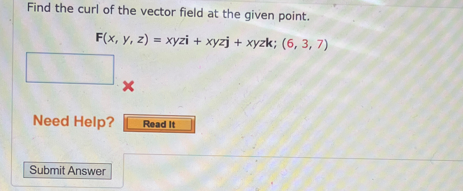 Solved Find the curl of the vector field at the given | Chegg.com