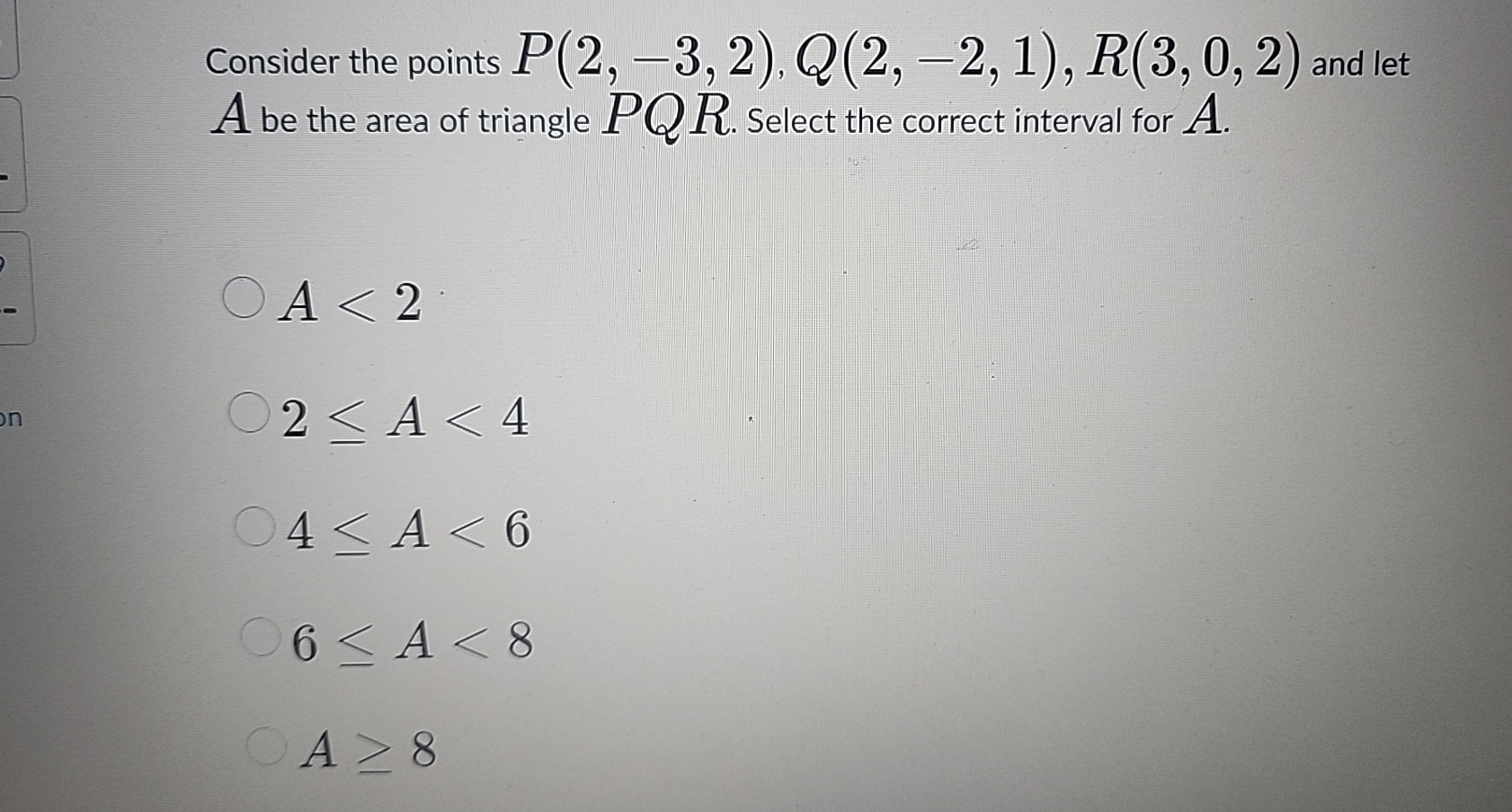 Solved Consider the points P(2,-3,2),Q(2,-2,1),R(3,0,2) ﻿and | Chegg.com