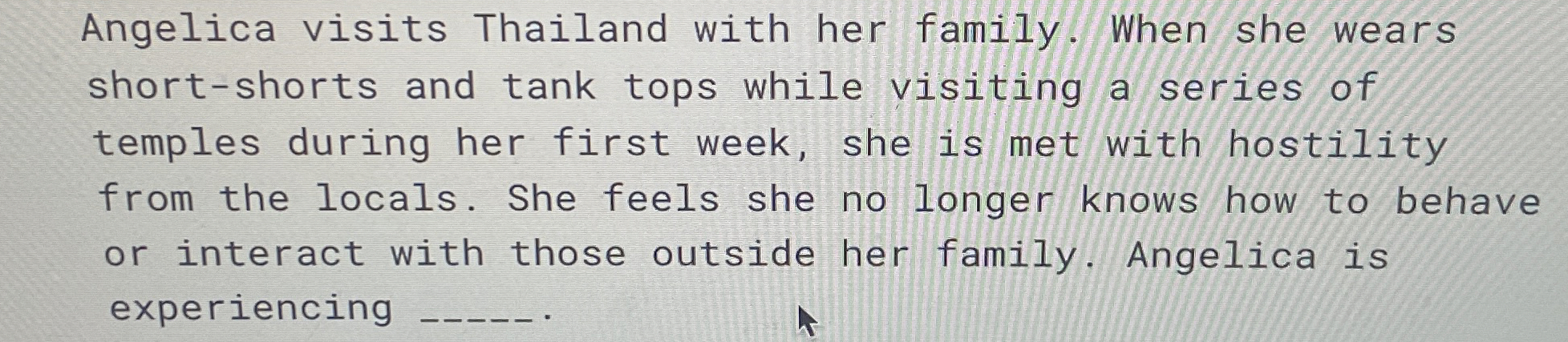 Solved Angelica visits Thailand with her family. When she | Chegg.com