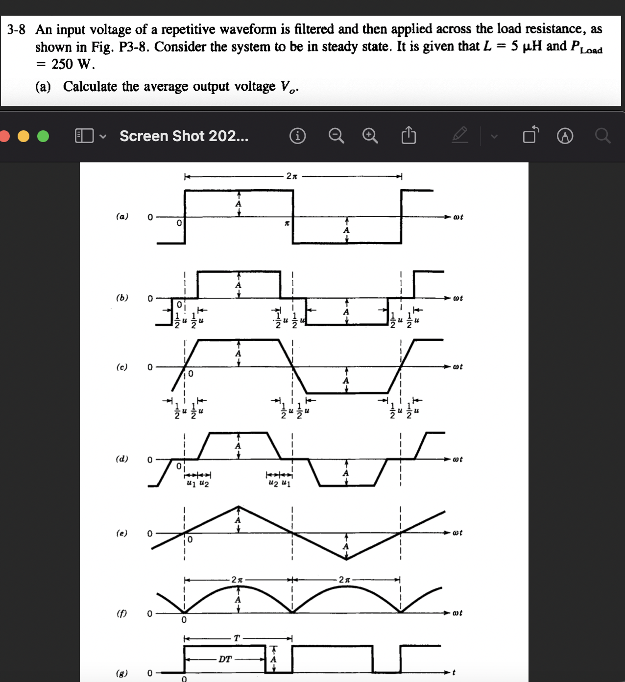 Solved 3-8 ﻿An input voltage of a repetitive waveform is | Chegg.com